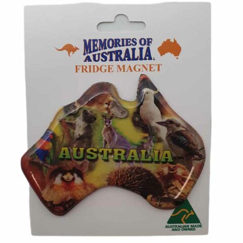 Australian Map Native Animal Australian Made Resin Magnets - Memories ...